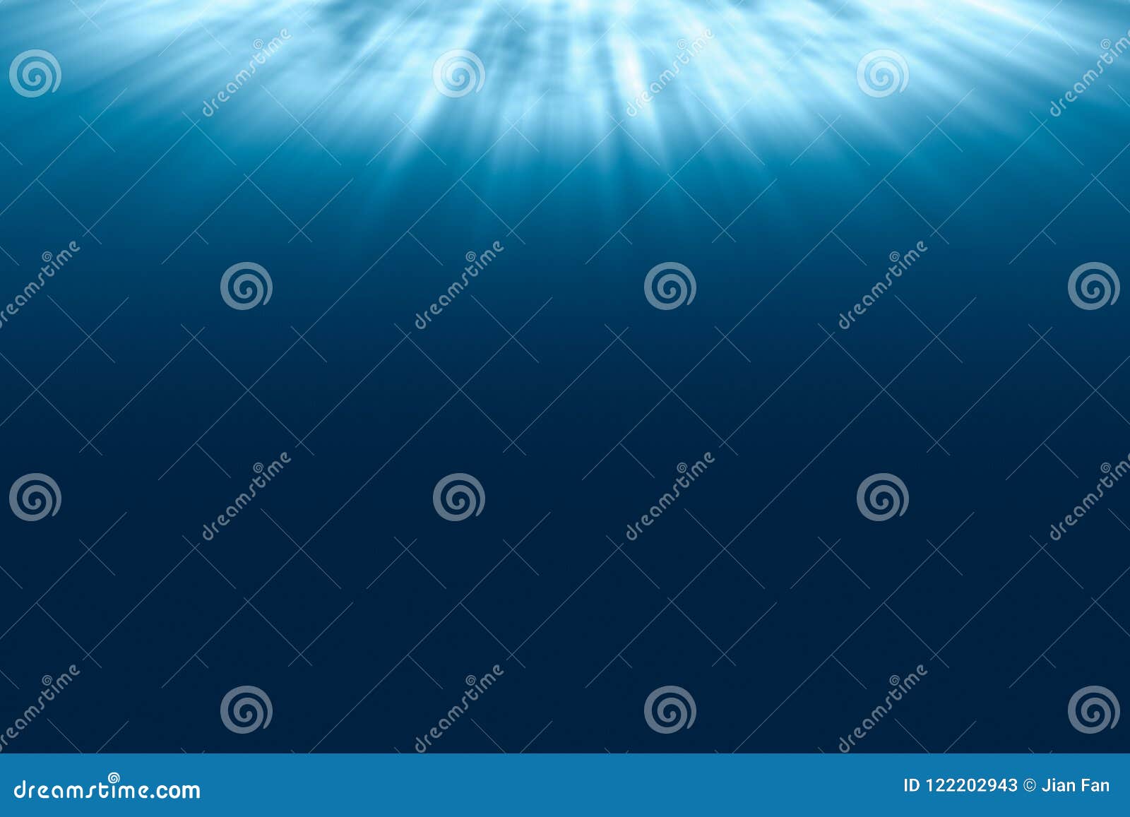 3d Rendering, Blue Ocean Background Stock Illustration - Illustration ...