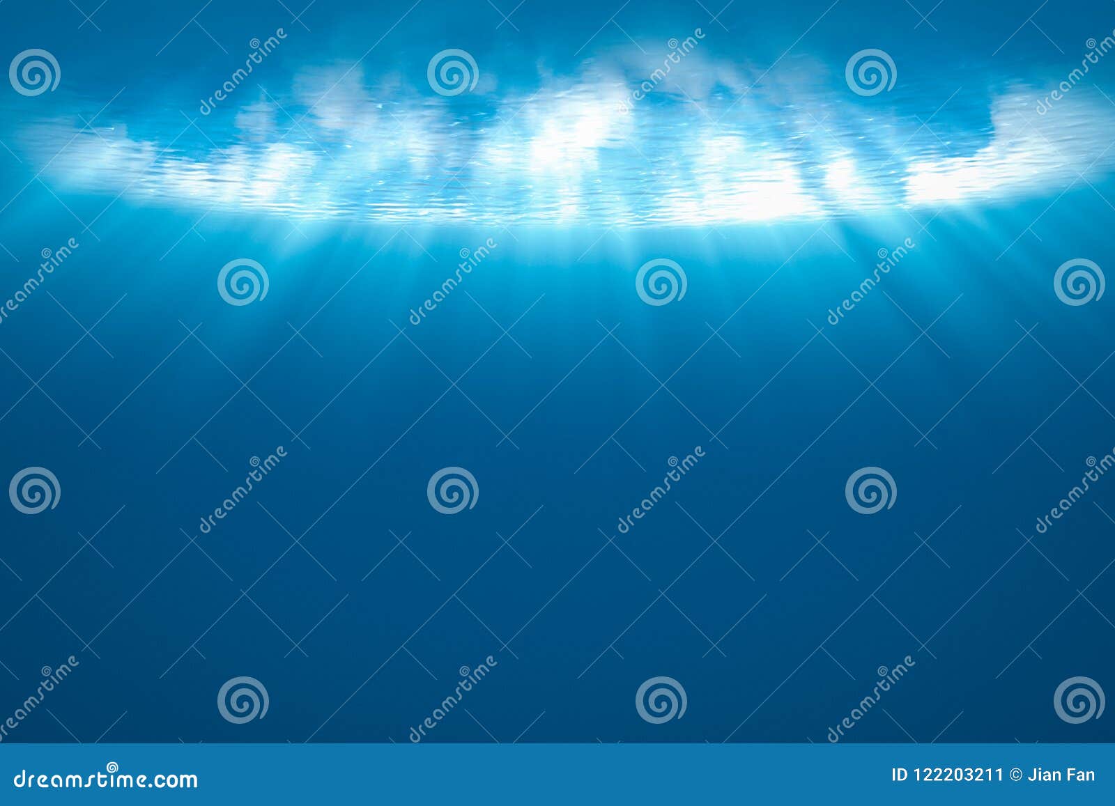 3d Rendering, Blue Ocean Background Stock Illustration - Illustration ...