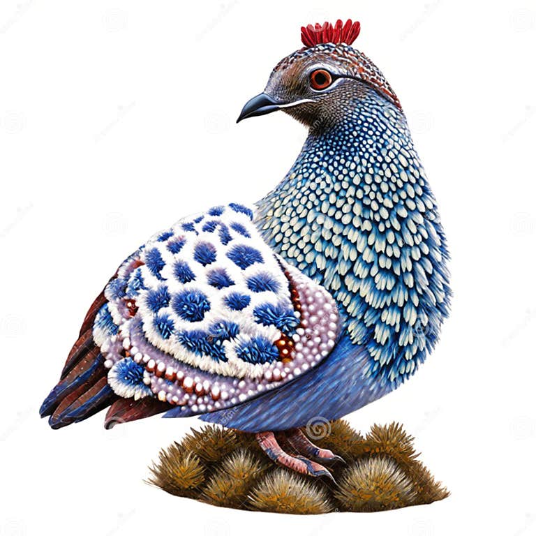 3D Rendering of a Blue Pheasant Isolated on White Background AI ...