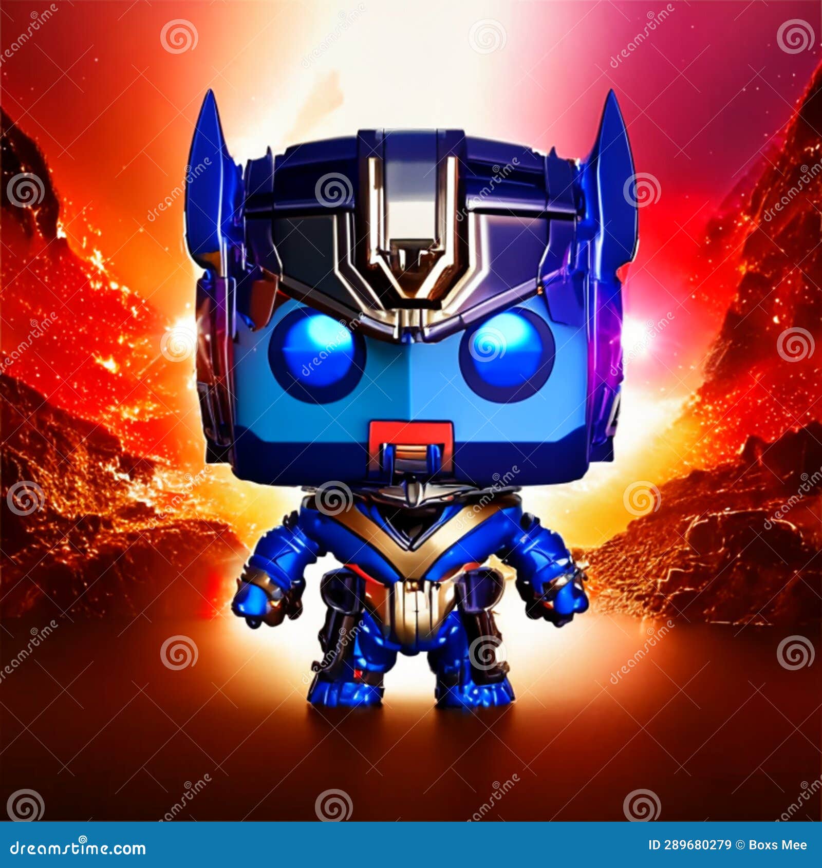 3D Rendering of a Blue Robot on the Background of the Planet AI ...