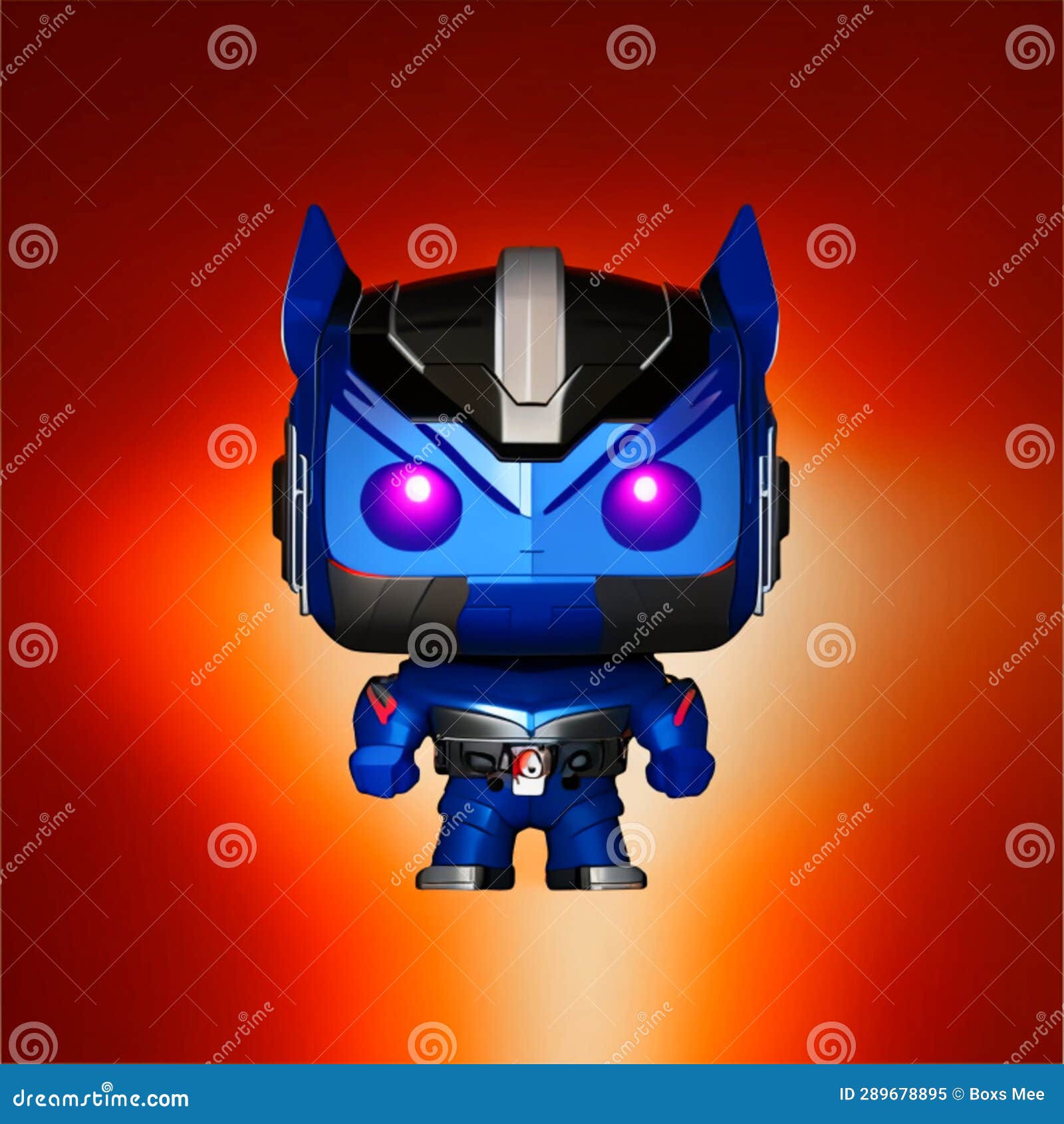 3D Rendering of a Blue Robot Isolated on a White Background. AI ...