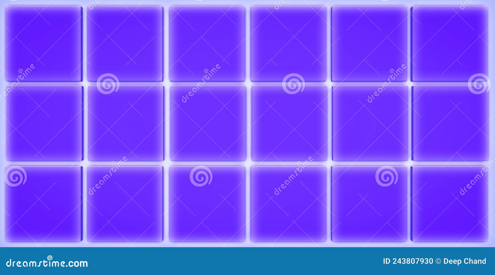 3D Rendering Blue Squares Isolated on White Background Stock ...