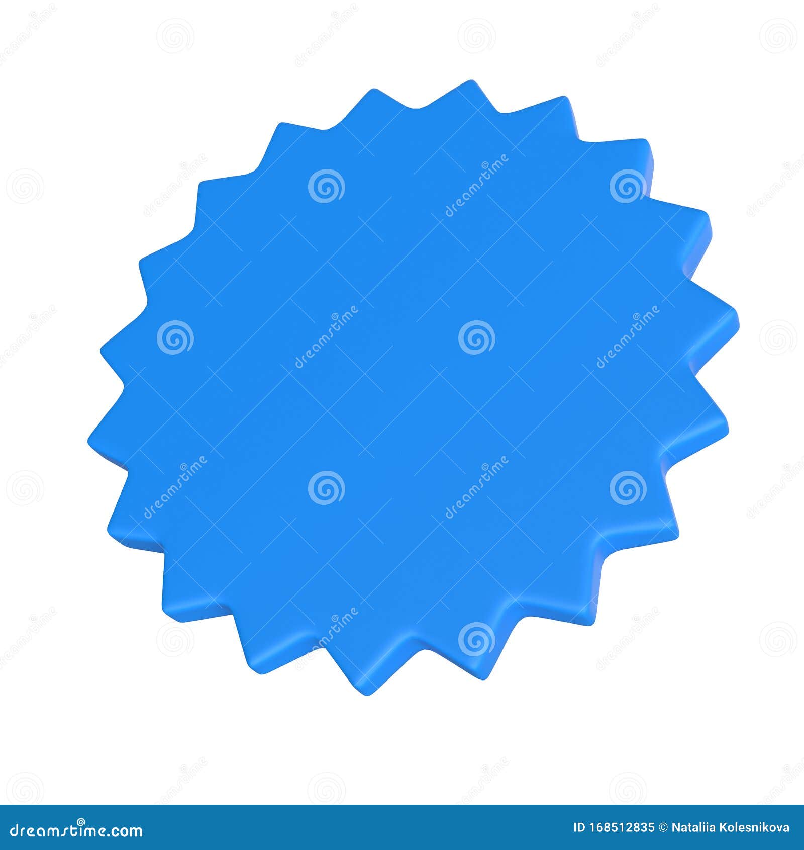 3D Rendering Blue Star - Badge Concept for Diploma Stock Illustration ...