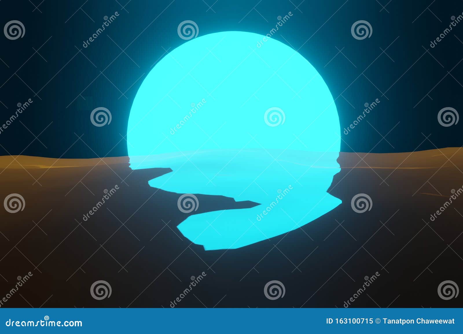 3d rendering of blue sun stock illustration. Illustration of cosmos ...