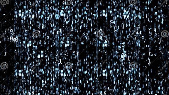 3D Rendering of Blur Binary Data Background in Blue Color Tone. Concept for Big Data, Deep ...