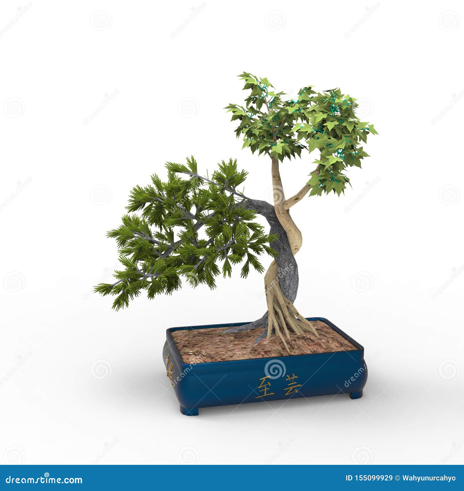 3d Rendering a Bonsai Created by Using a Blender Tool. Realist 3d ...