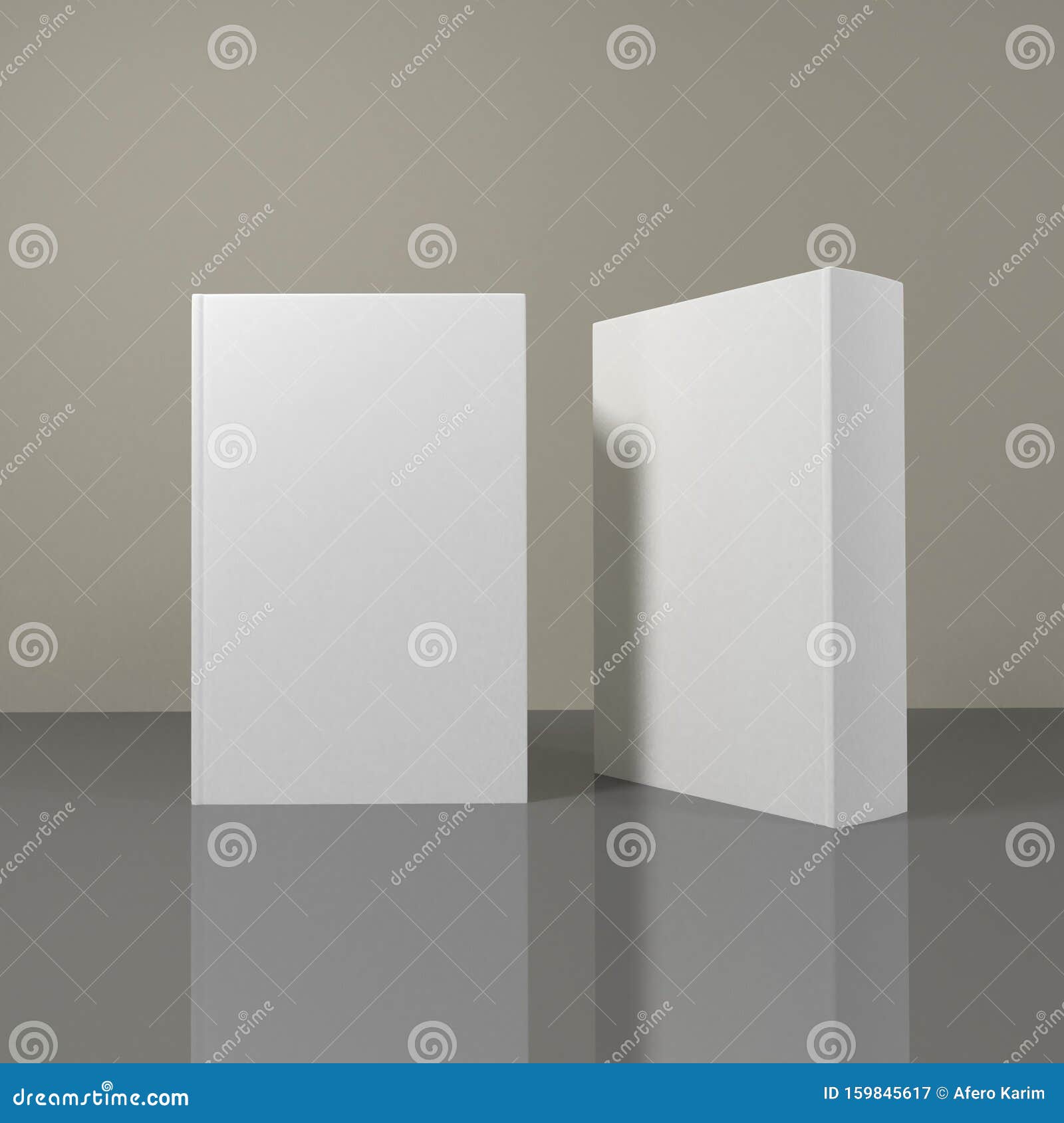 3D Rendering of Book with Blank White Cover Stock Illustration ...