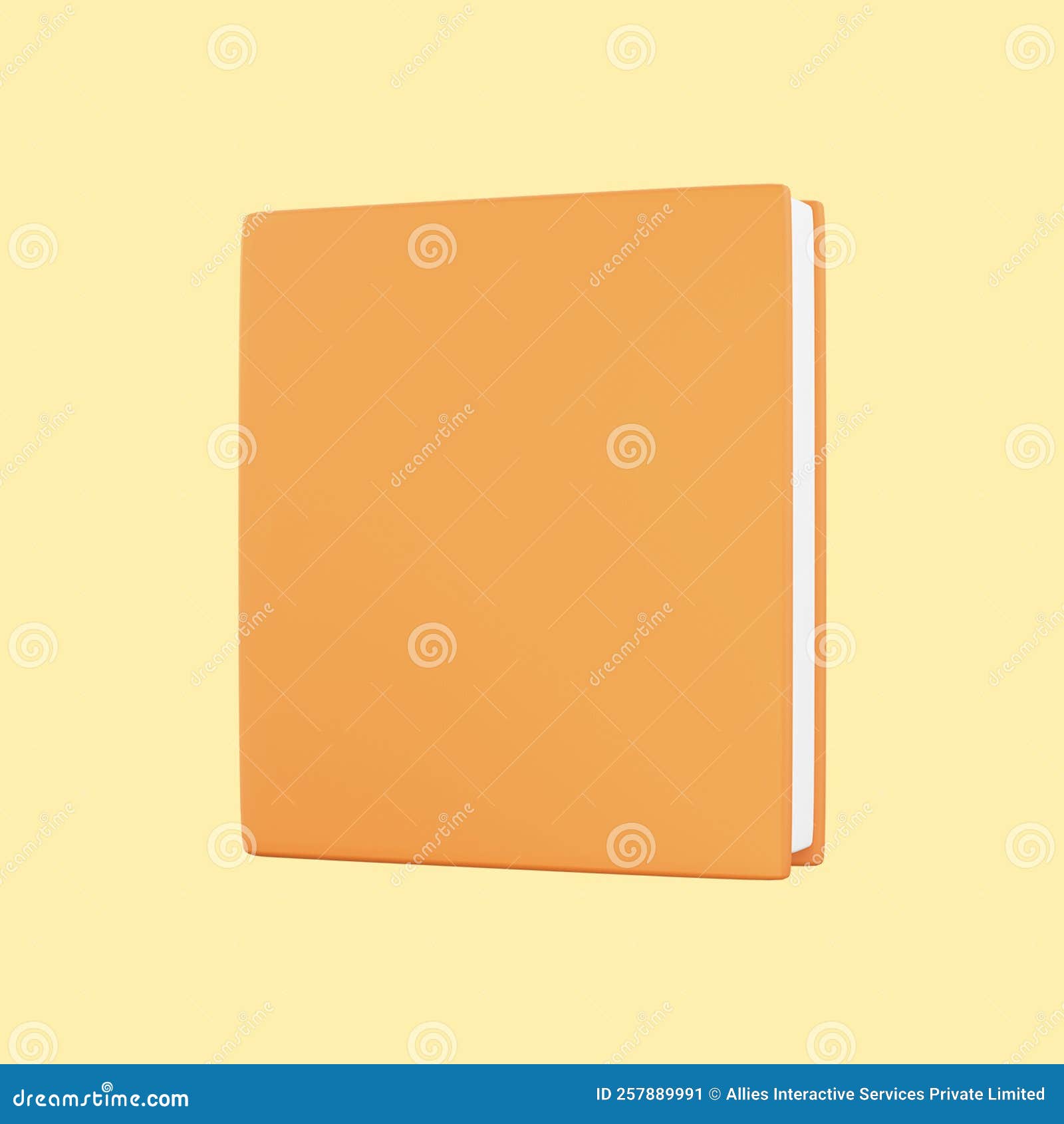 3D Rendering Book Icon on Yellow Stock Illustration - Illustration of ...