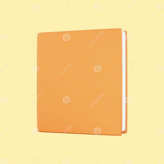 3D Rendering Book Icon on Yellow Stock Illustration - Illustration of ...