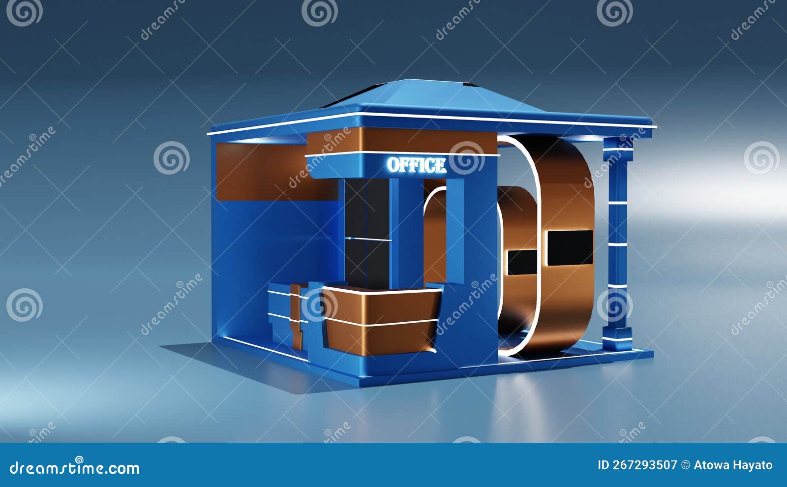 3D Rendering of Booth Shape with Abstract Background - Perfect for ...