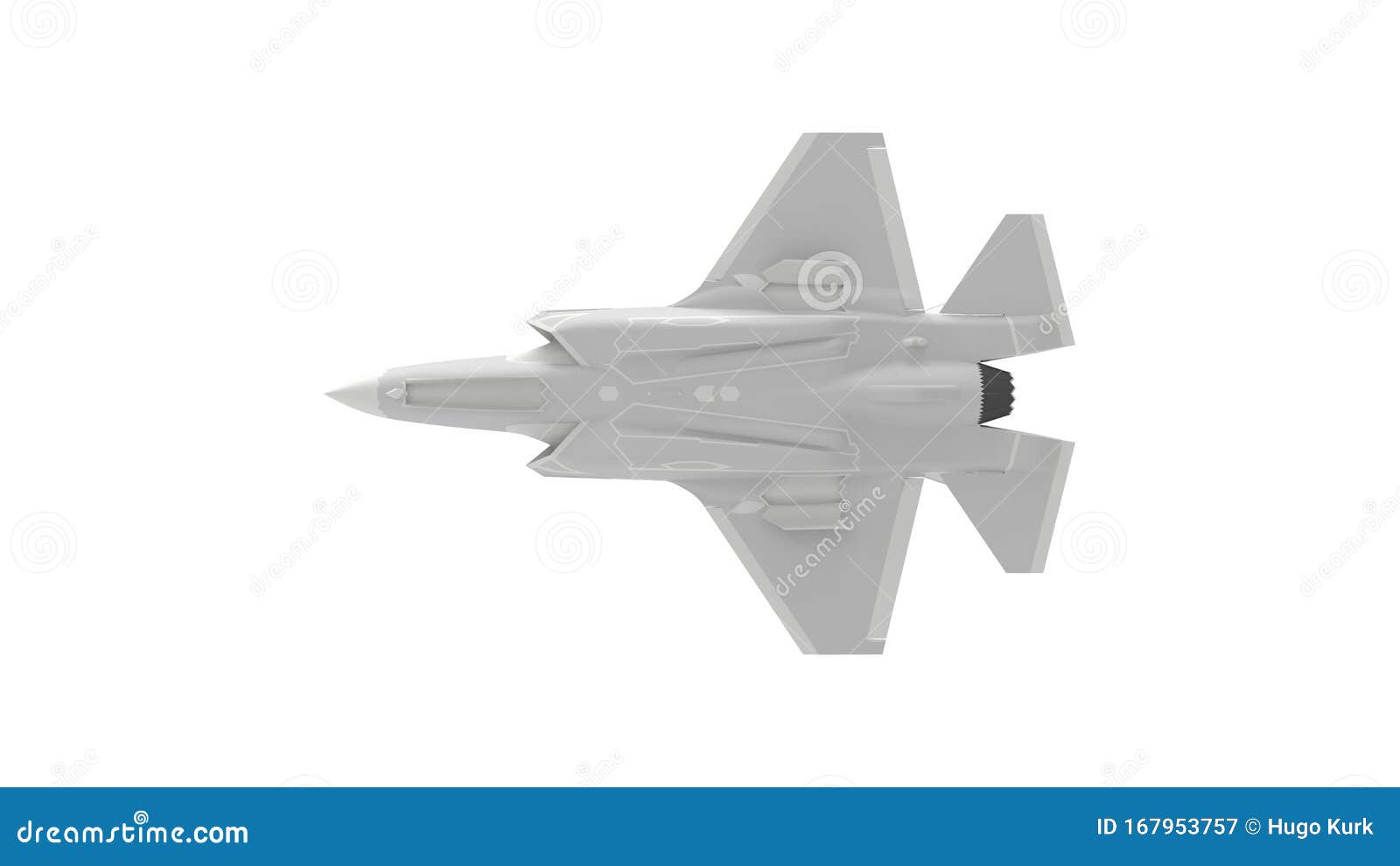 3d Rendering Of The Bottom Of A Modern Fighter Jet Isolated In Studio ...