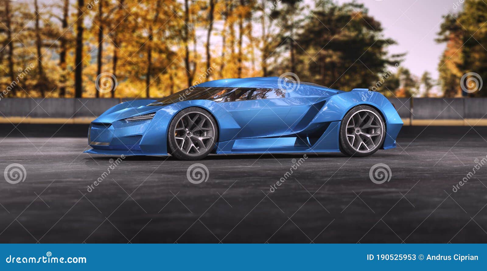 3D Rendering of a Concept Car Stock Illustration - Illustration of ...