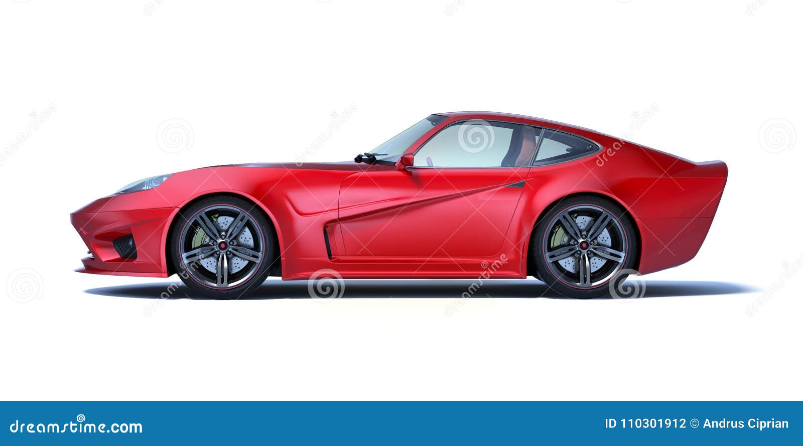 3D Rendering - Generic Concept Car Stock Illustration - Illustration of ...