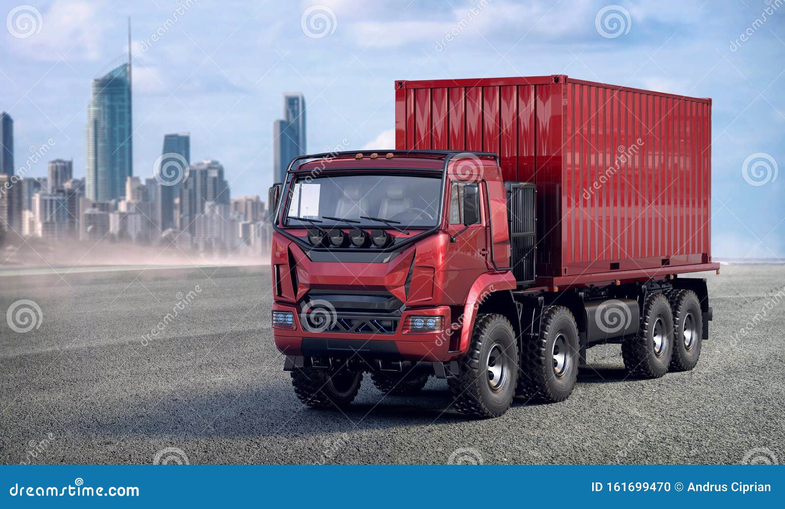 3D Rendering - Concept Truck Stock Illustration - Illustration of ...