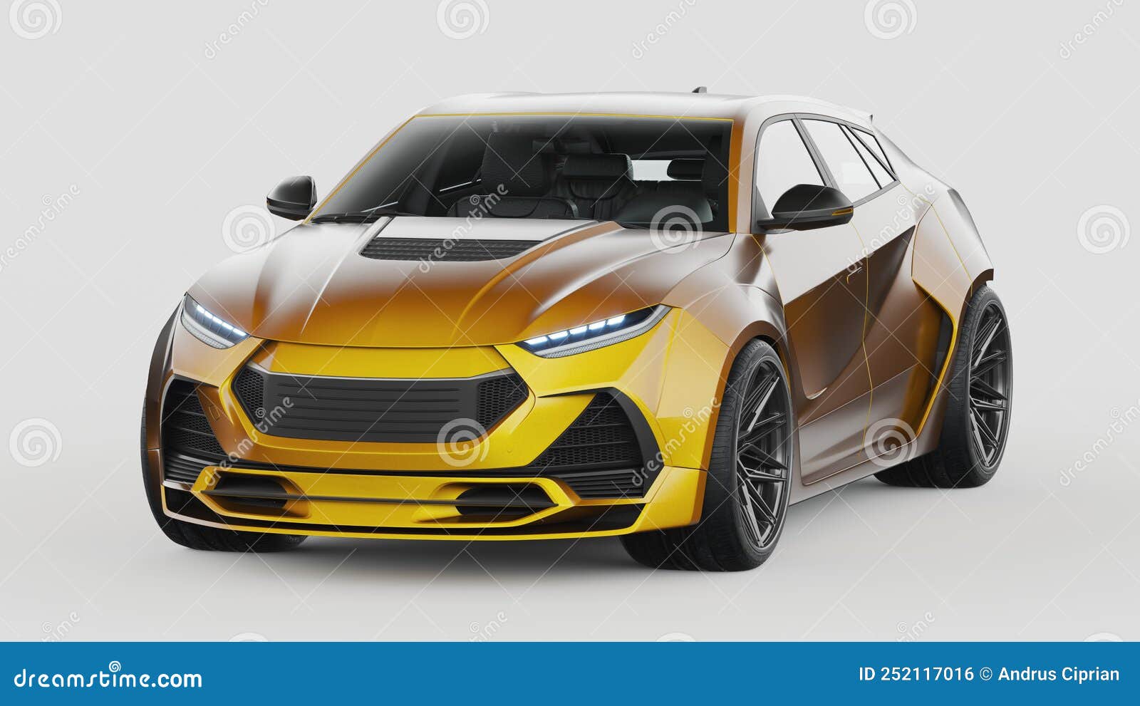 3D generic SUV stock illustration. Illustration of door - 252117016