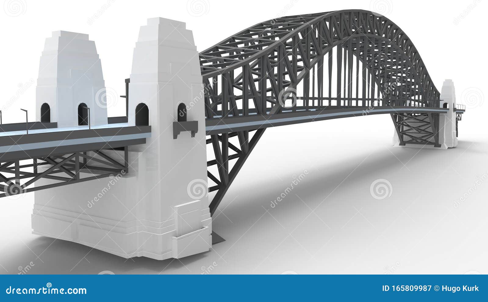 3d Rendering of a a Bridge Isolated in a Bright Studio Background Stock ...