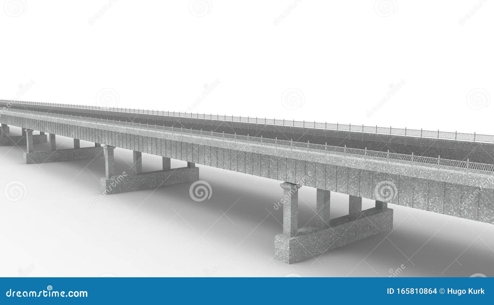 3d Rendering of a a Bridge Isolated in a Bright Studio Background Stock ...
