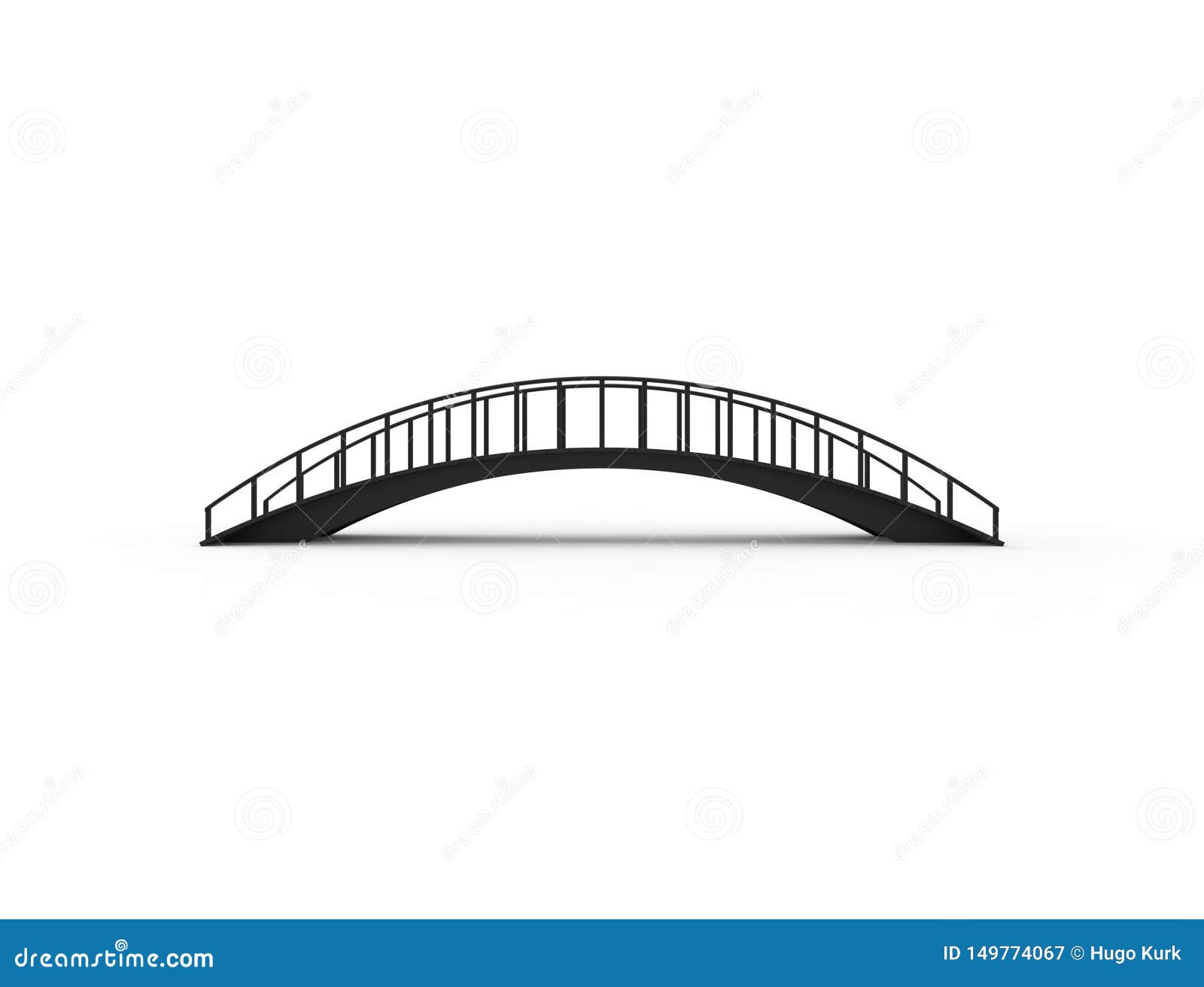 3D Rendering of a Bridge Isolated on White Background Stock ...