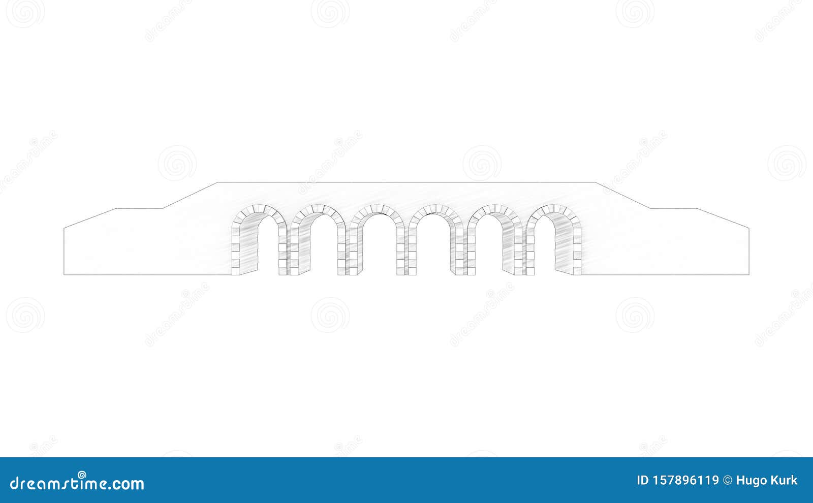 3d Rendering of a Bridge Isolated in White Background Stock ...