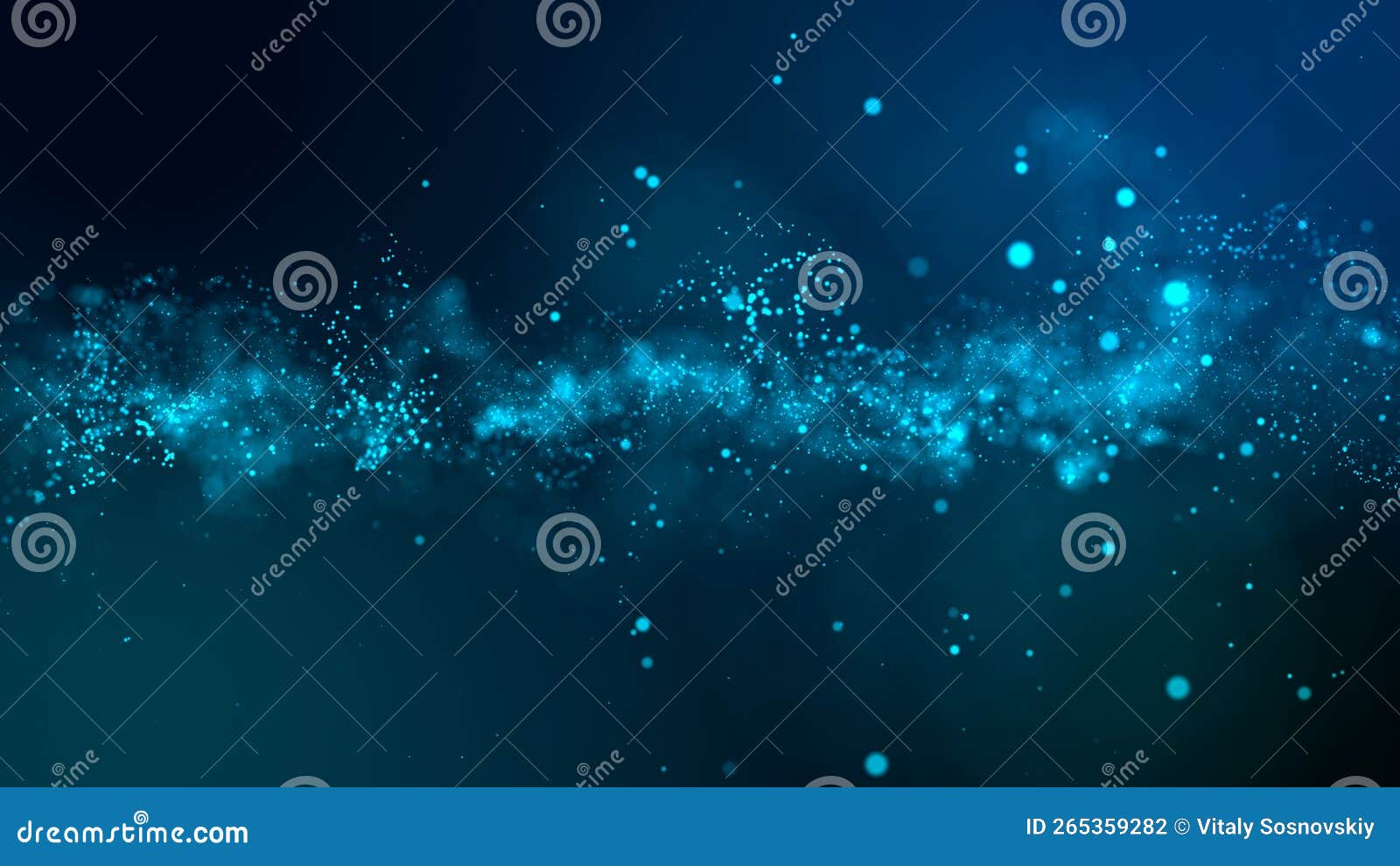 3D Rendering of Bright Abstract Cloud from Particle Structure Stock ...