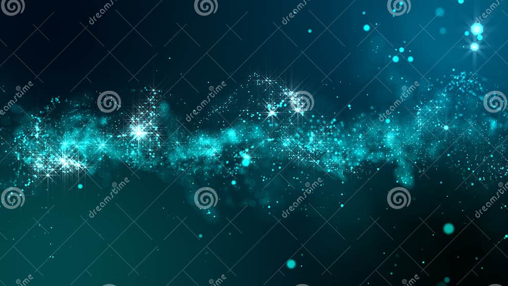 3D Rendering of Bright Abstract Cloud from Particle Structure Stock ...