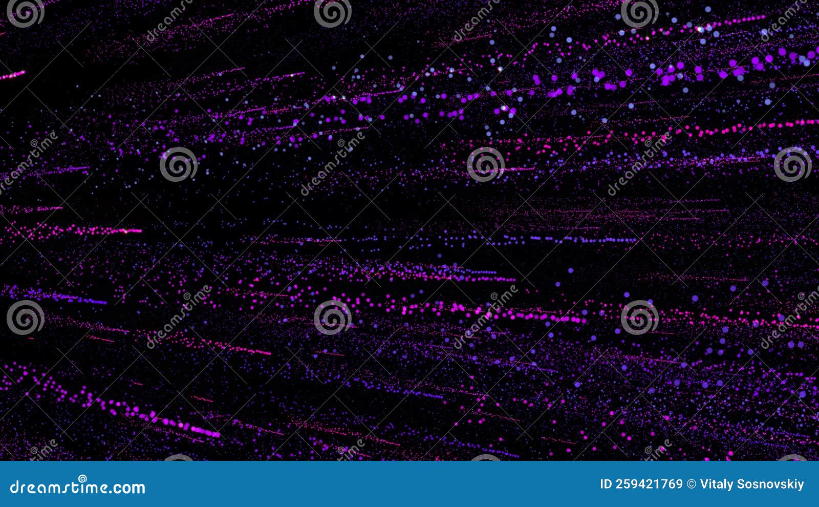 3D Rendering of Bright Multi-colored Particles Fill the Space with Jets ...