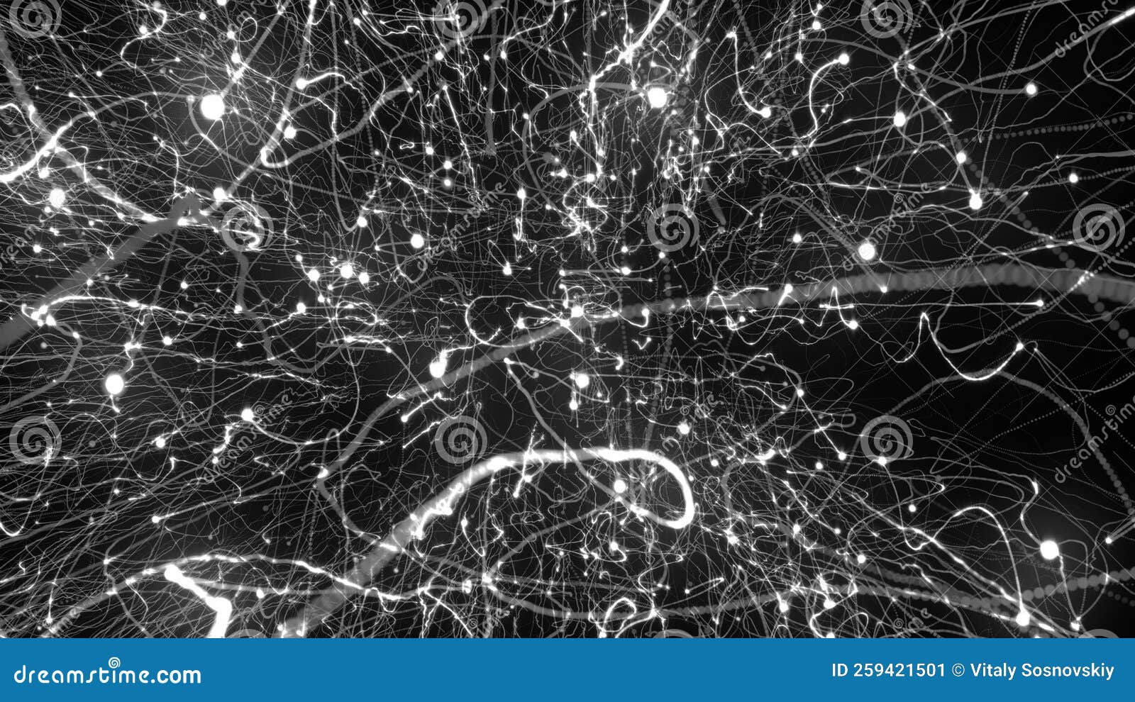 3D Rendering of Bright Particles Fill the Space with Jets of Energy and ...