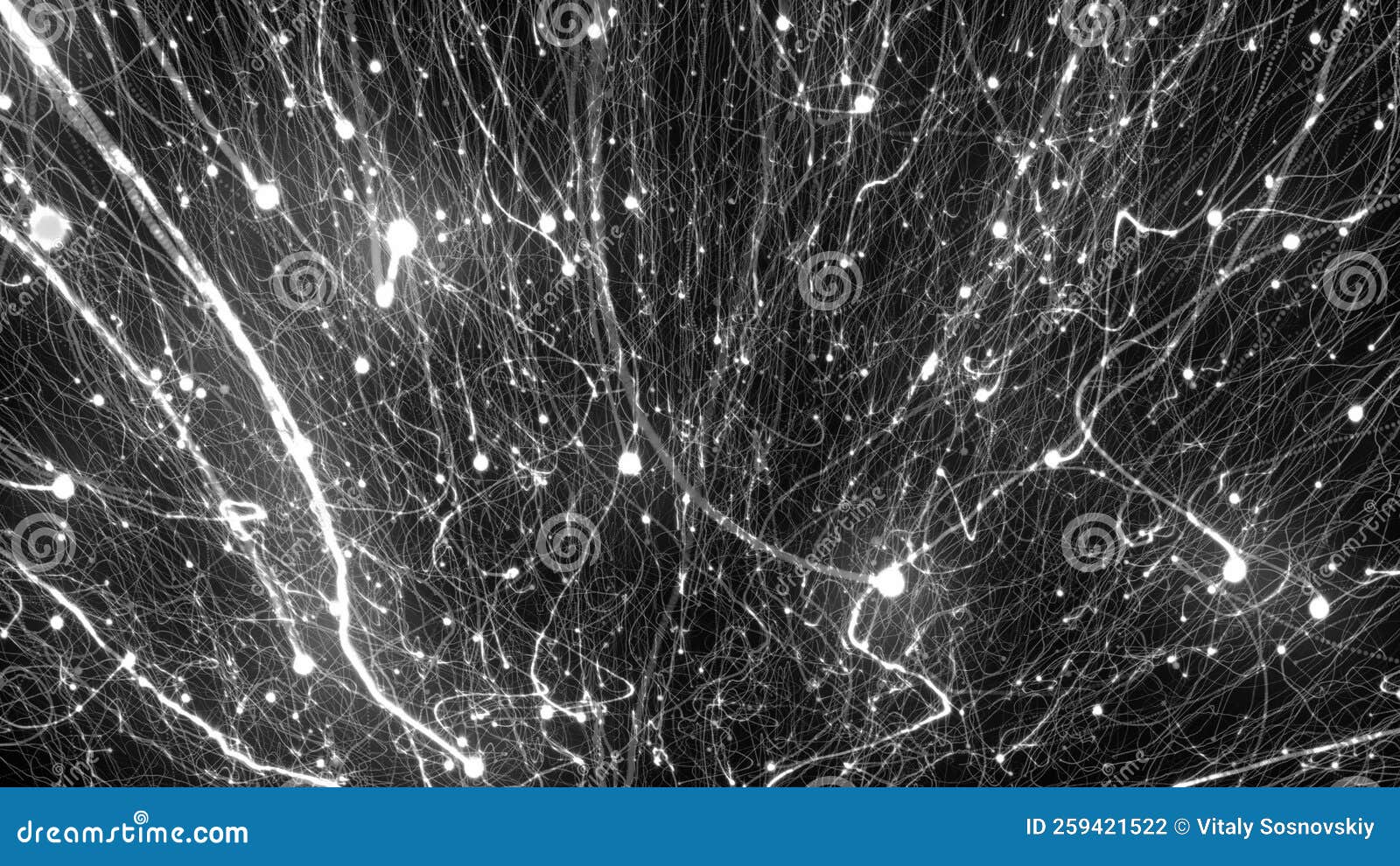 3D Rendering of Bright Particles Fill the Space with Jets of Energy and ...