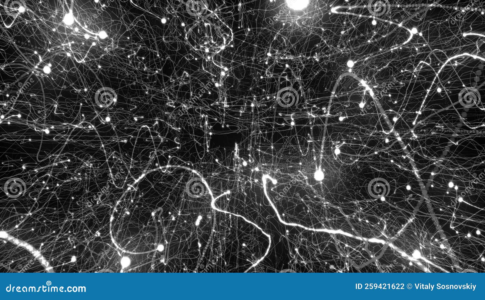 3D Rendering of Bright Particles Fill the Space with Jets of Energy and ...