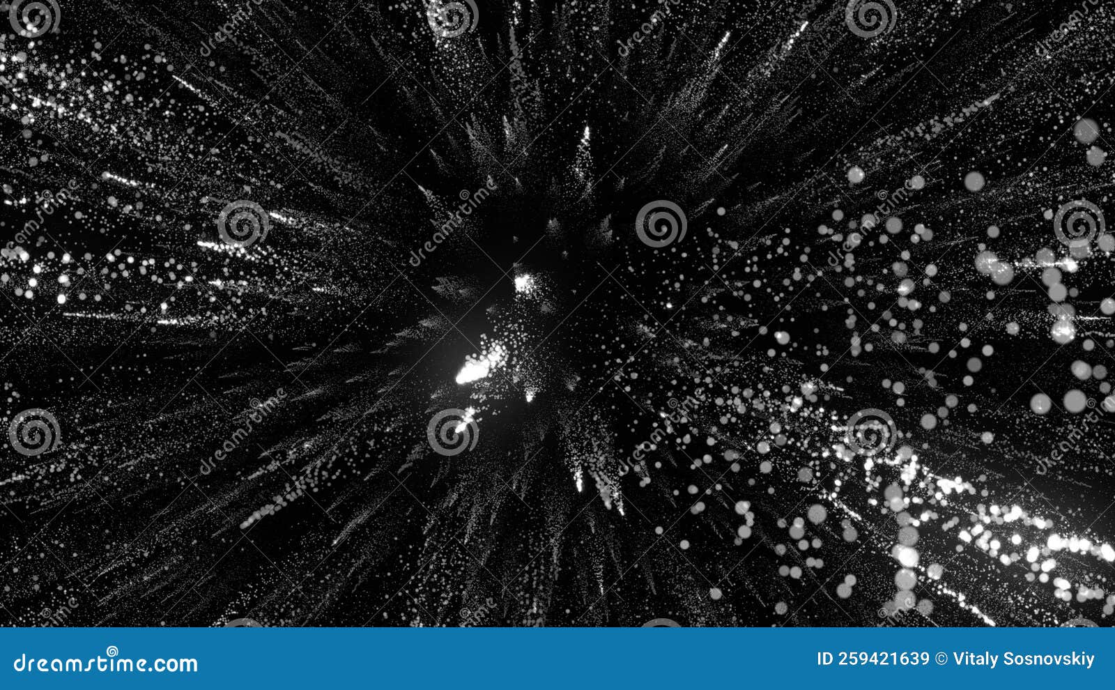 3D Rendering of Bright Particles Fill the Space with Jets of Energy and ...