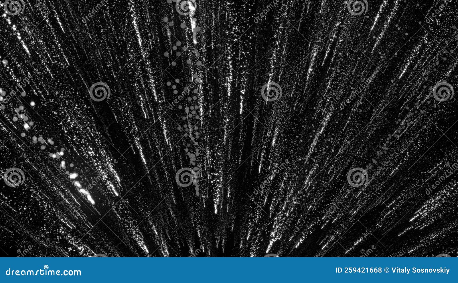 3D Rendering of Bright Particles Fill the Space with Jets of Energy and ...