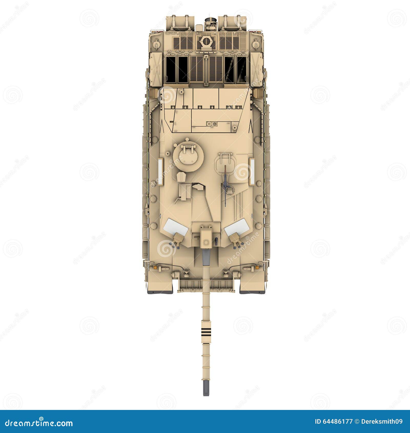 3d Rendering of a British Challenger 2 Tank Top Stock Illustration ...