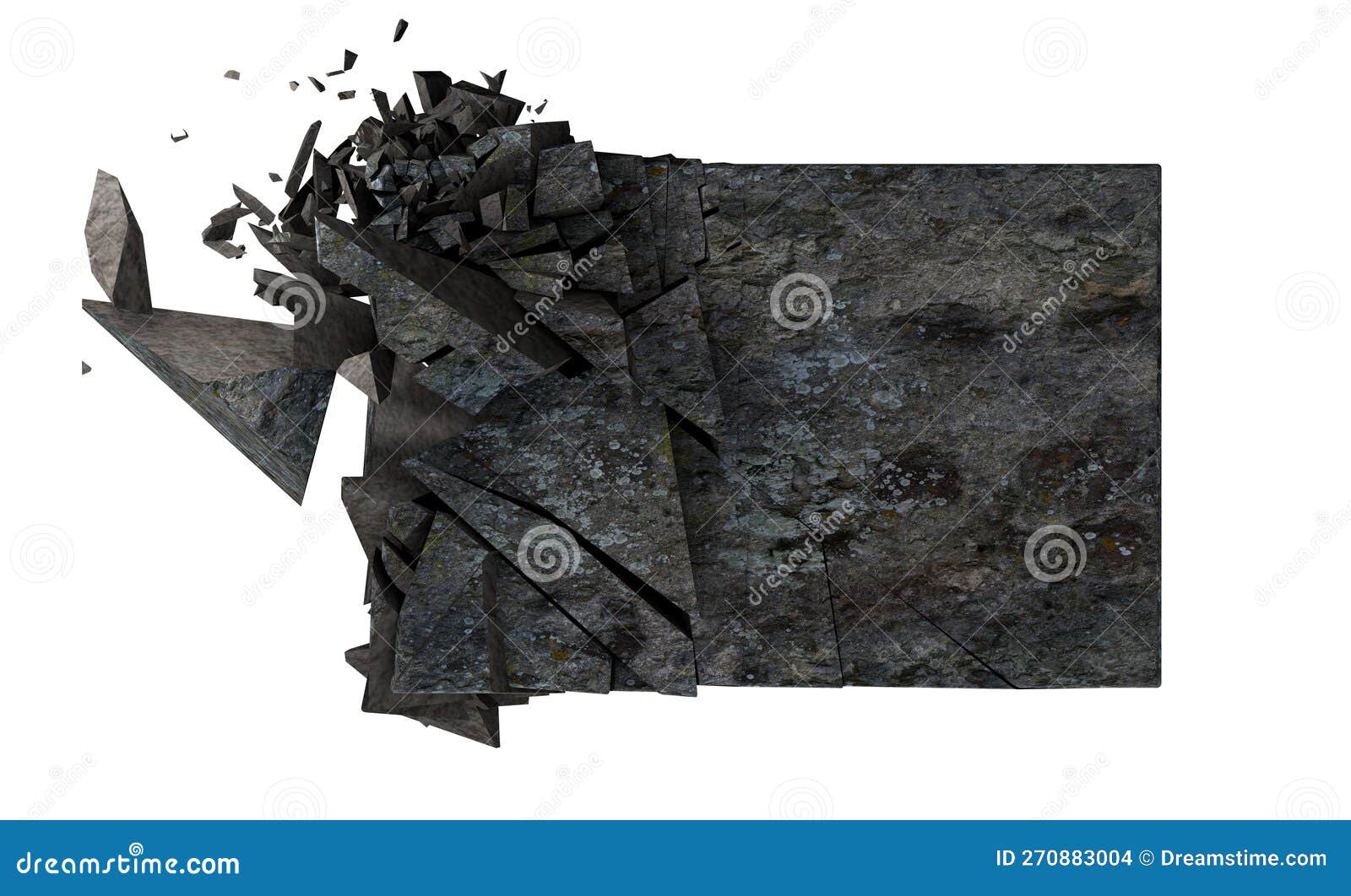 Broken Shape and Stone or Cement Block Stock Illustration ...