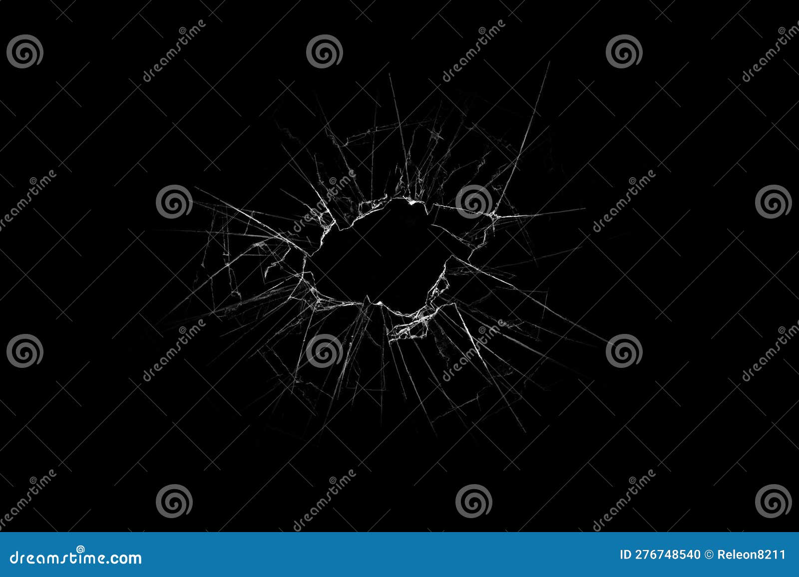 3D Rendering Broken Glass on a Black Stock Photo - Image of windshield ...