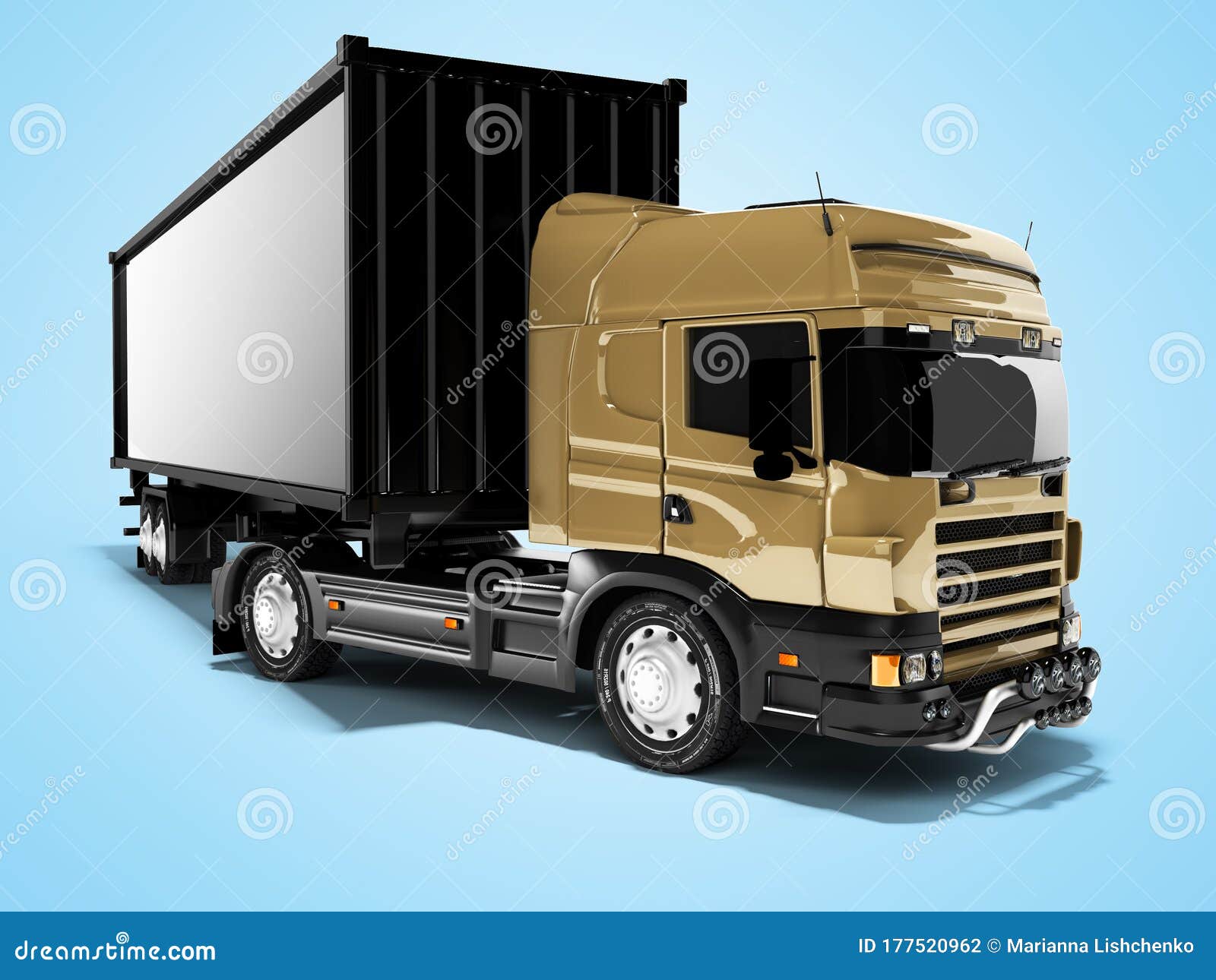 3d Rendering Of Red Freight Carrier On White Background No Shadow ...