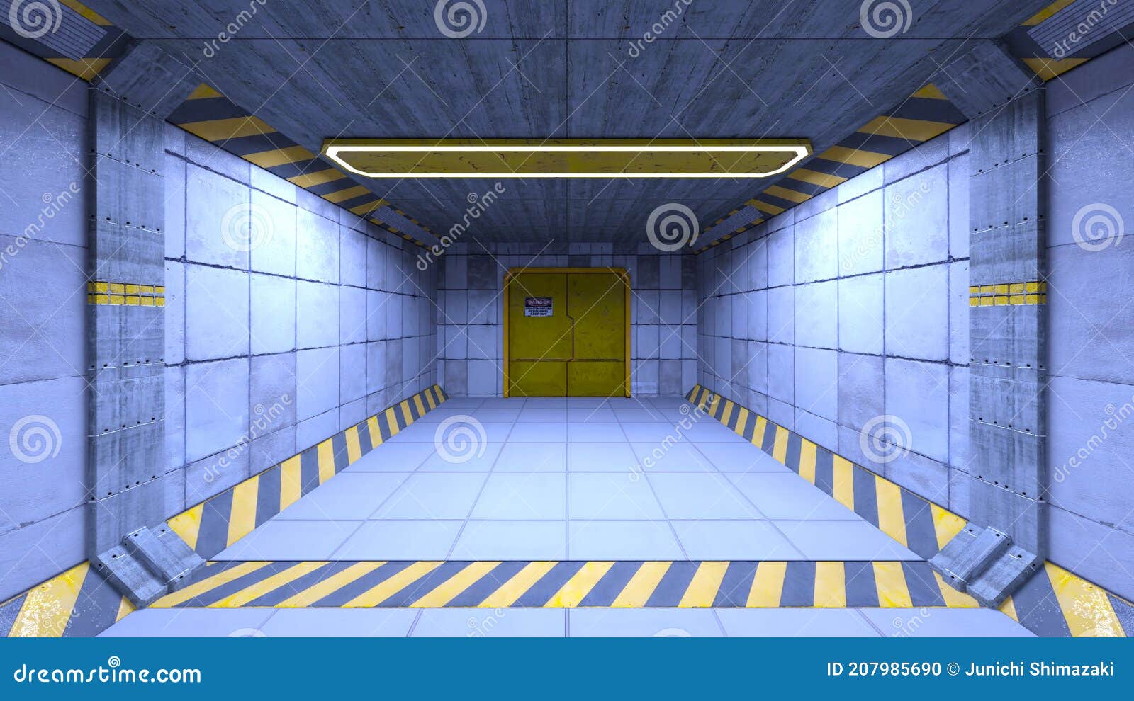 3D Rendering of Building Hallway Stock Illustration - Illustration of ...
