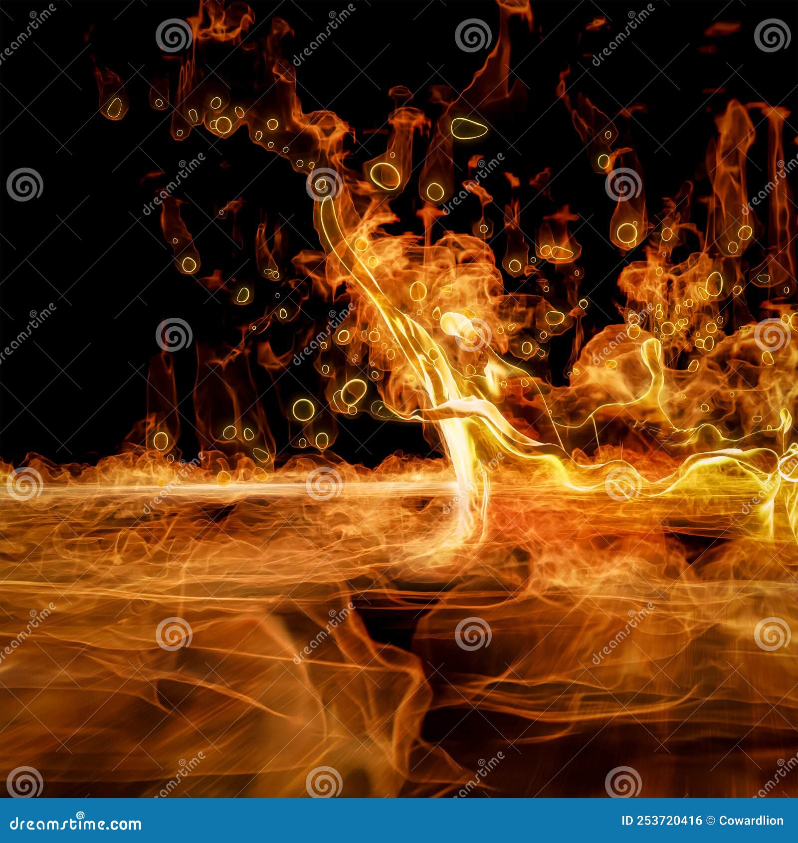 3D Rendering of Burning Liquid Fuel Splah on Fire and Flame Stock ...