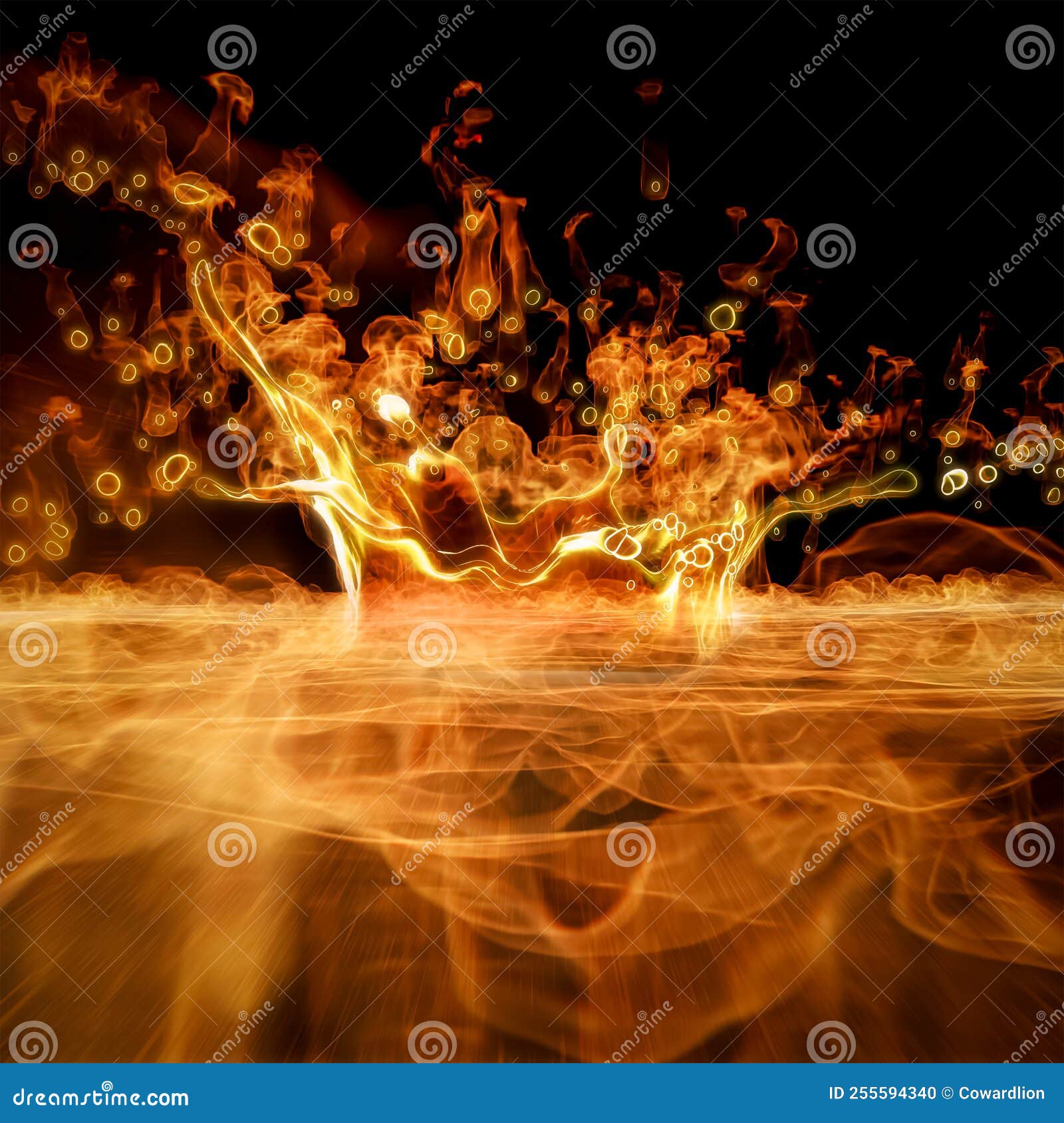 3D Rendering of Burning Liquid Fuel Splah on Fire and Flame Stock ...