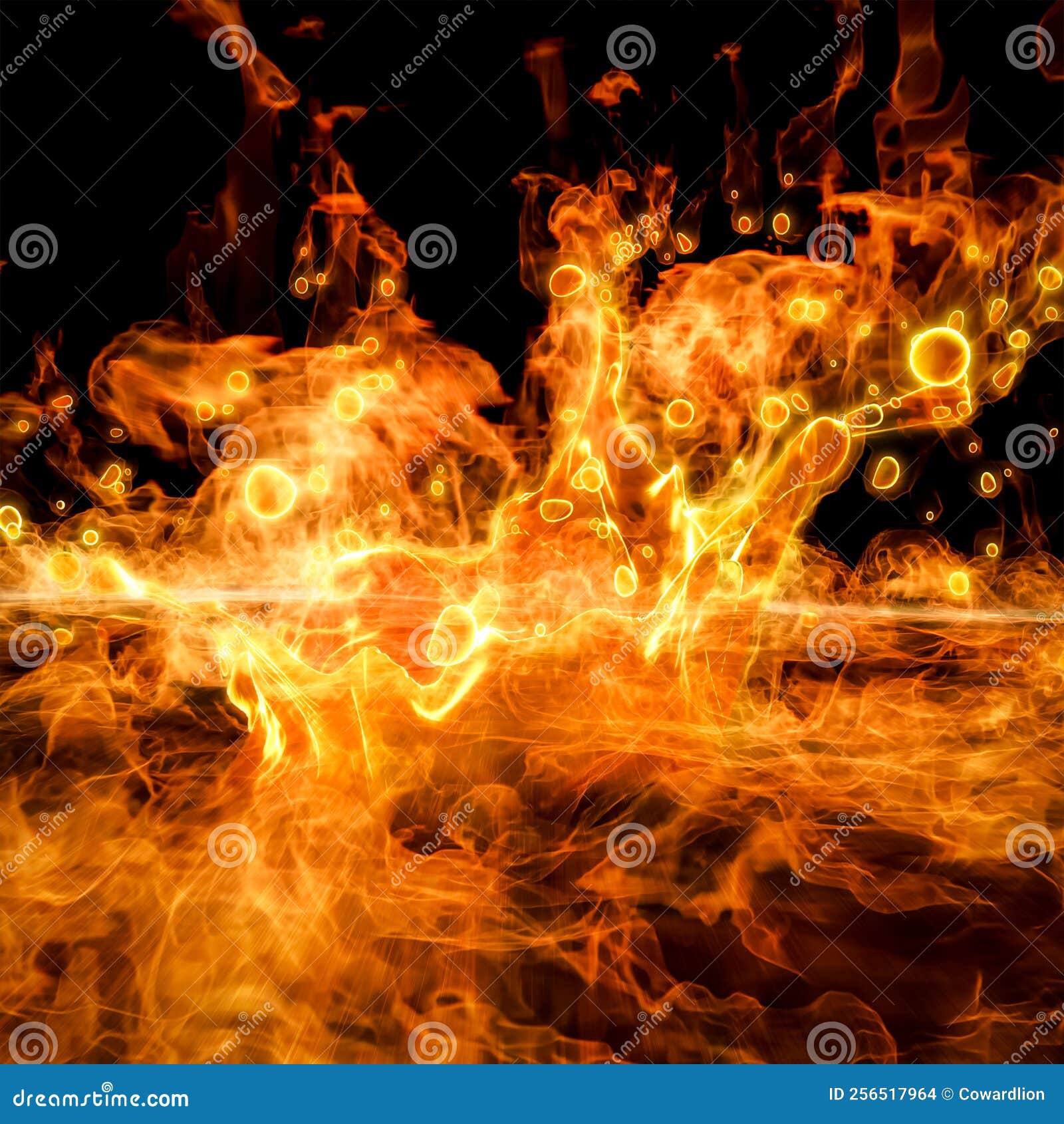 3D Rendering of Burning Liquid Fuel Splah on Fire and Flame Stock ...