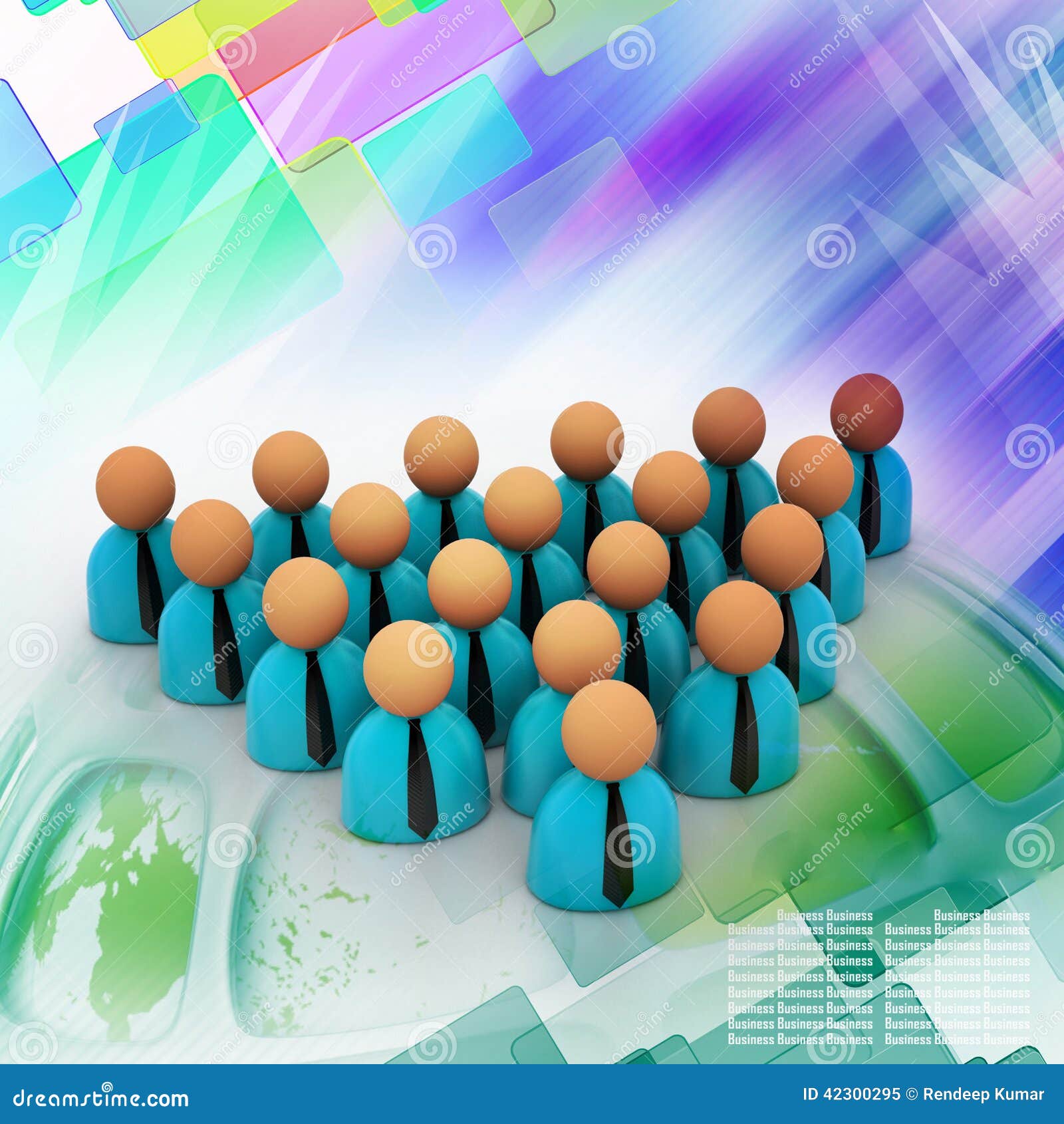 3d Rendering Business Man Icon Stock Illustration - Illustration of ...