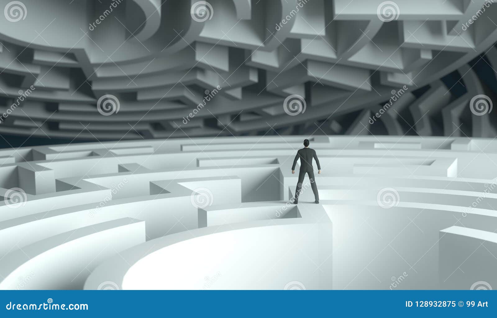 3d Rendering Businessman Standing Over a Maze Stock Illustration ... 3d Rendering Businessman Standing Over a Maze Stock Illustration ...