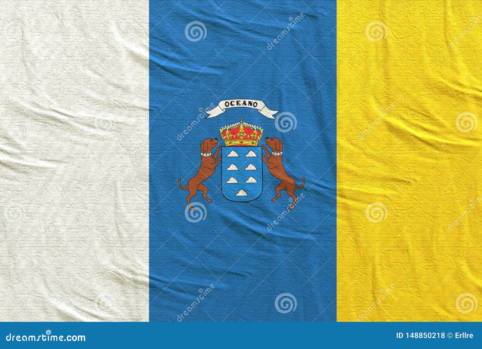 3d Rendering of Canary Islands Community Flag Stock Illustration ...