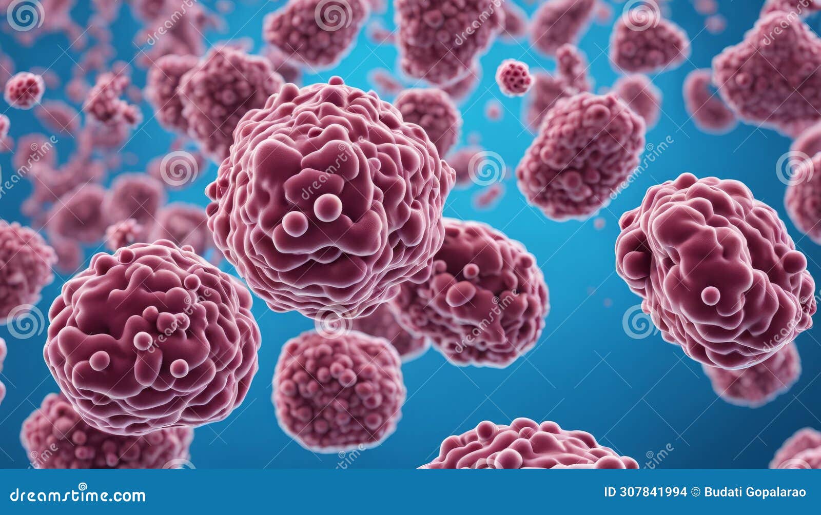 3D Rendering of Cancer Cells in a Petri Dish Stock Illustration ...