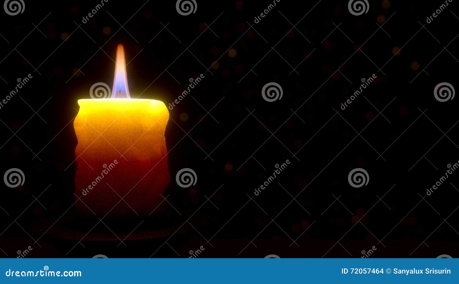 3D Rendering Candle Lighting at Night Stock Illustration - Illustration ...