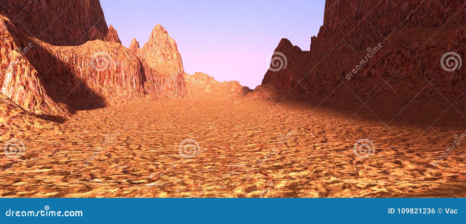 3D Rendering Canyon Valley stock illustration. Illustration of canyon ...