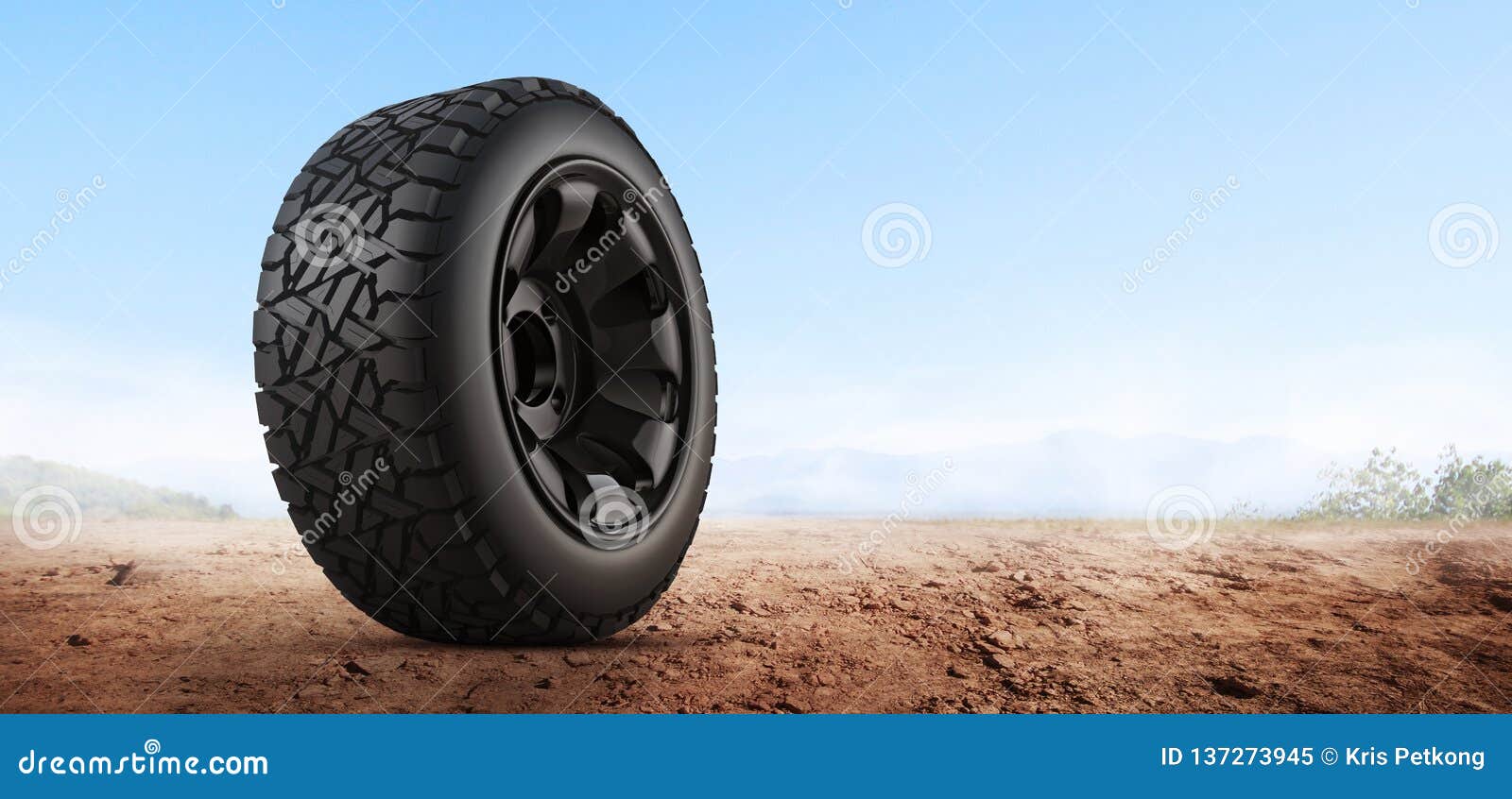 3d Rendering Car Tires On Background. Stock Photo | CartoonDealer.com ...
