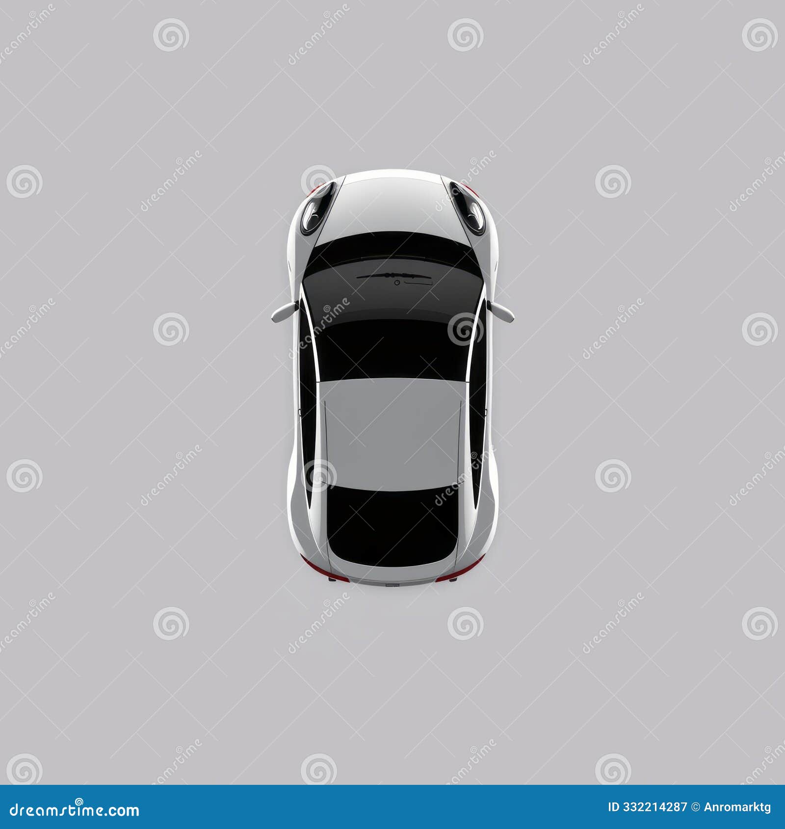 3d Rendering Car Top View Car Illustration Stock Illustration ...