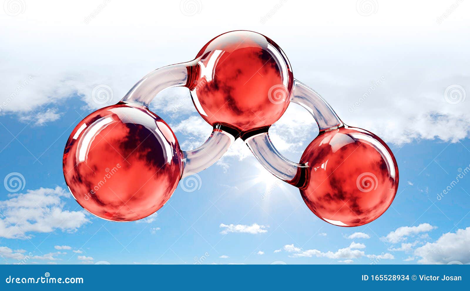 3d Rendering of a Carbon Dioxide Molecule, Clipping Path Included Stock ...