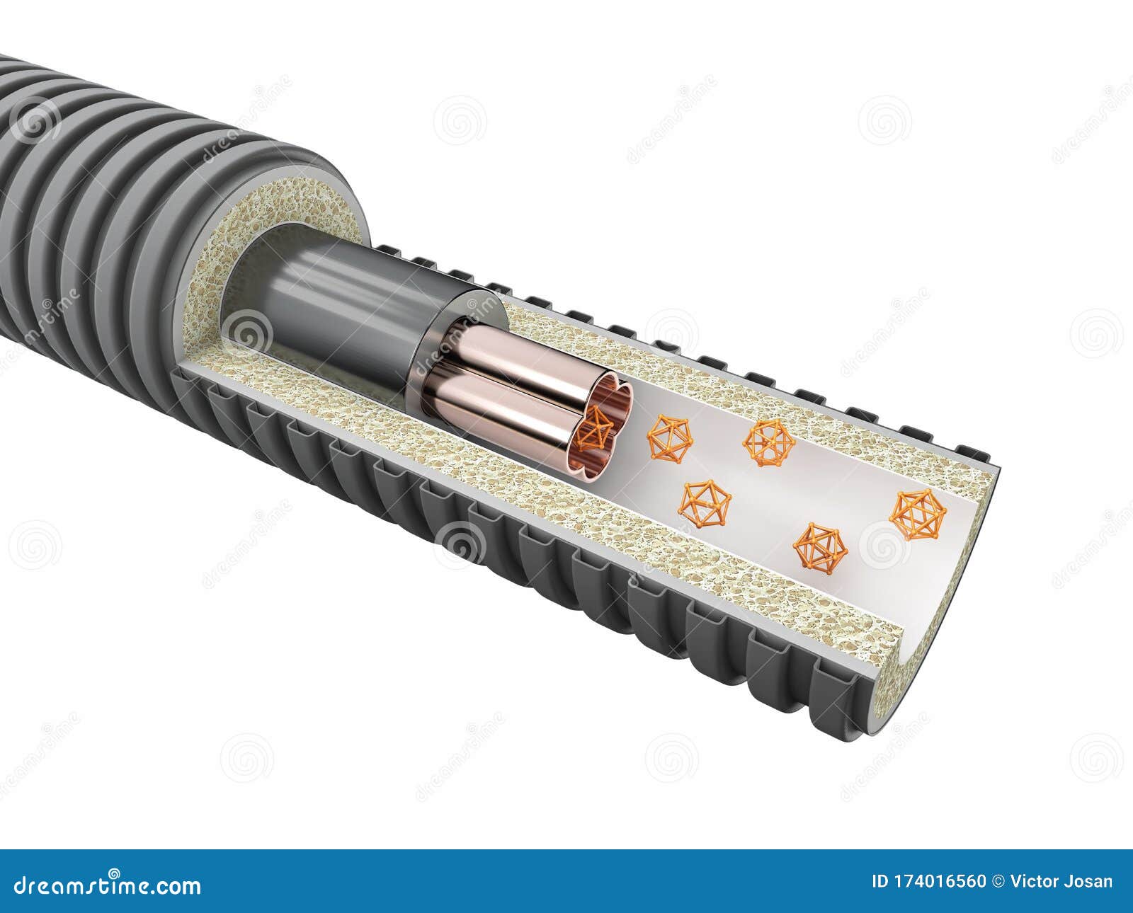 3d Rendering of Carbon Nanotube Structure Inside View Illustration ...