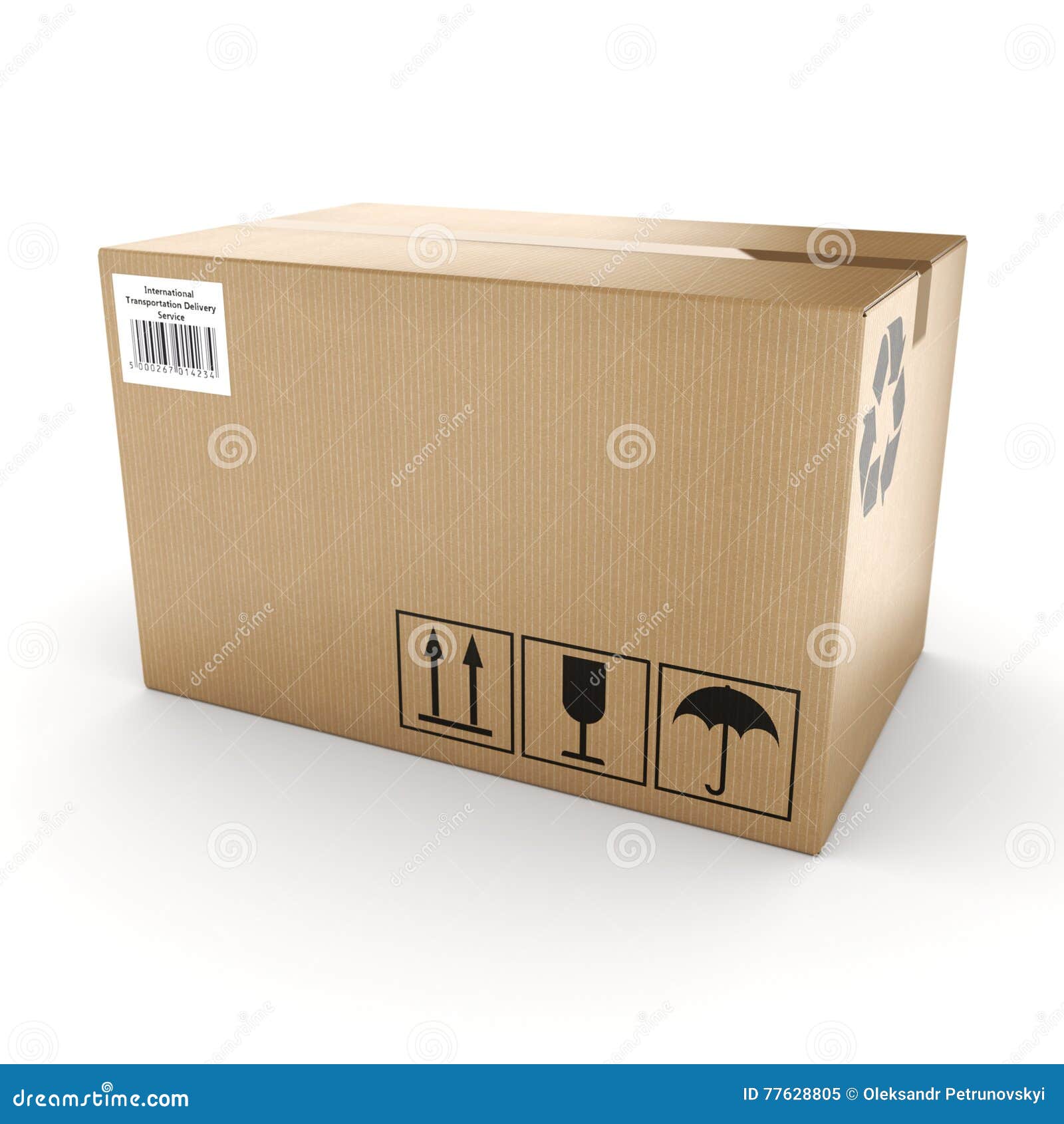 3D rendering cardboard box stock illustration. Illustration of render ...